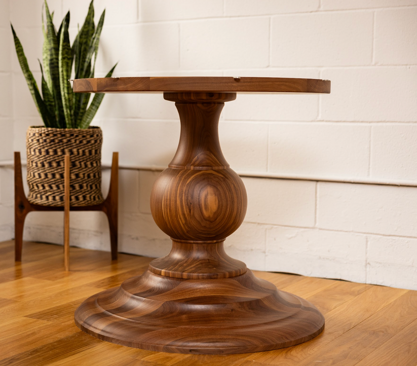 The Big Dallas Round Pedestal Base – Wood Table Bases